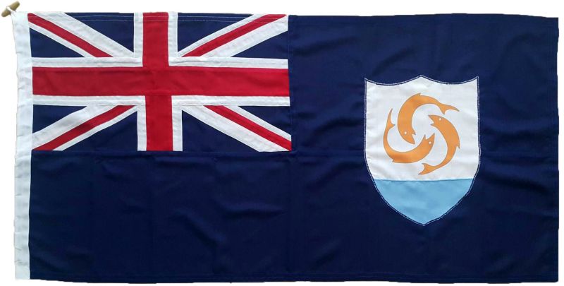 Anguilla civil flag sewn - British Flags - Anguilla blue ensign - 2yd ...