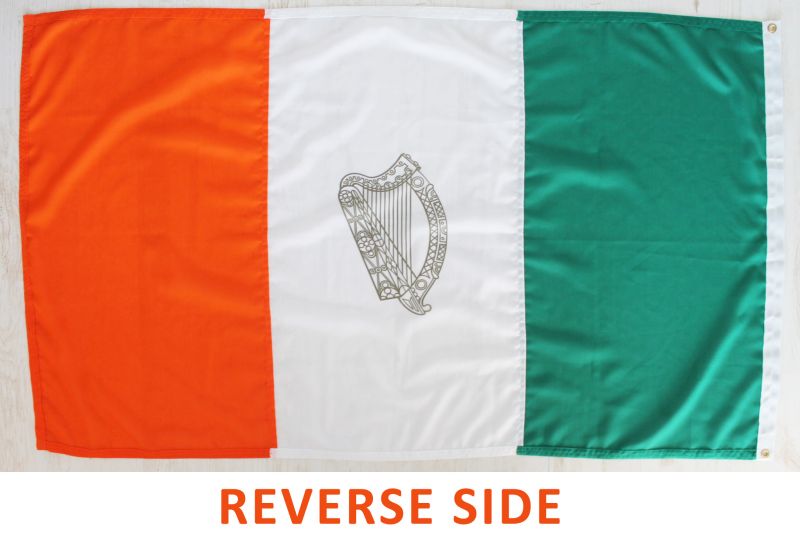 Woven harp Ireland flag - European Flags - Irish Harp tricolour (Woven ...
